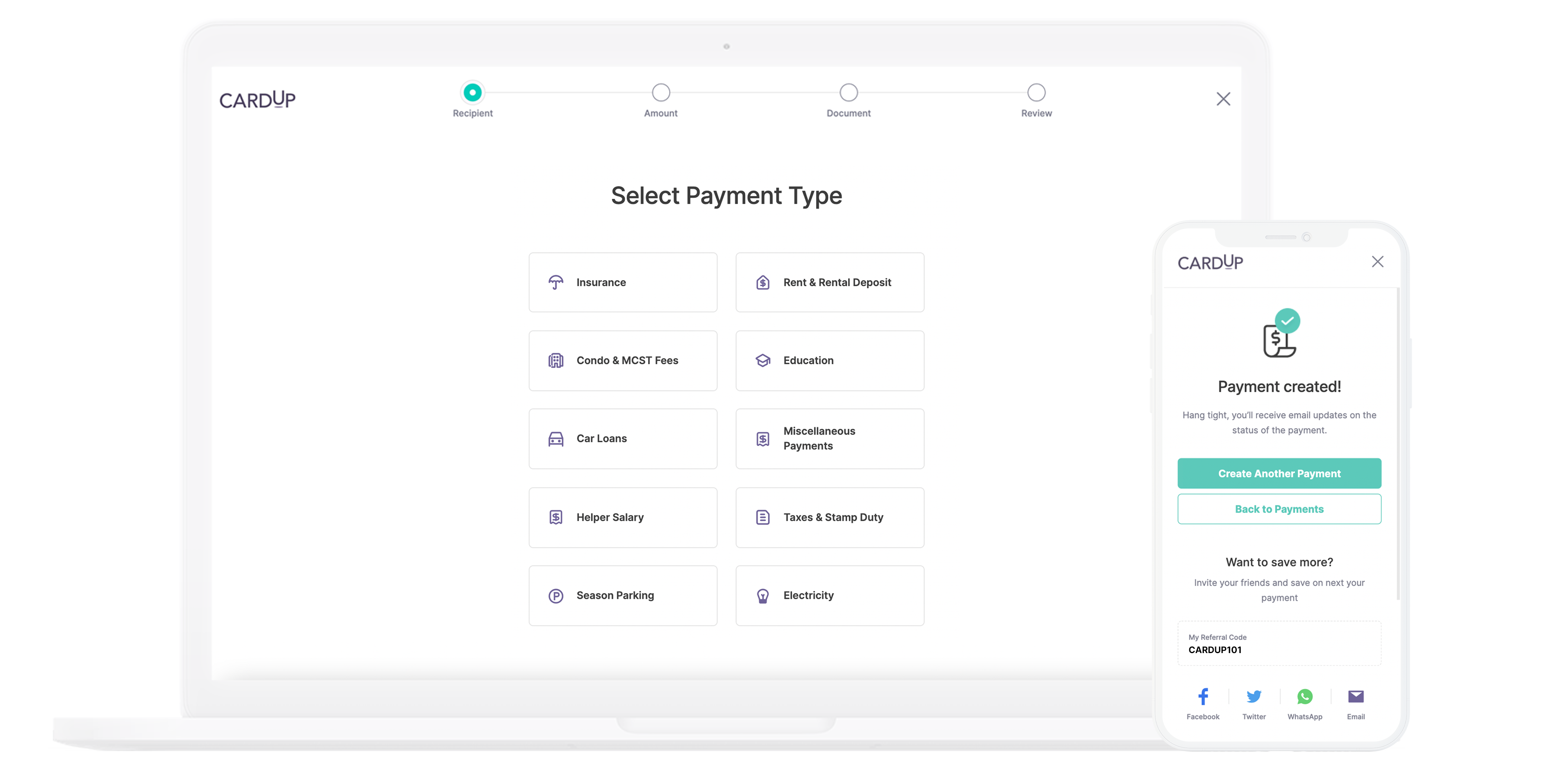 Shift personal payments onto your cards | CardUp